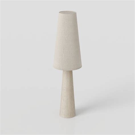 Cone Shaped Table Lamp 3d Model Minimalist Burlap Design