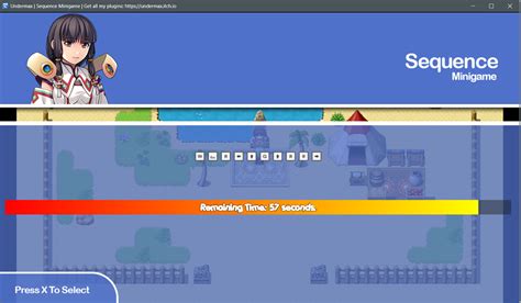 RPG MAKER MZ Plugin Sequence Minigame By Undermax