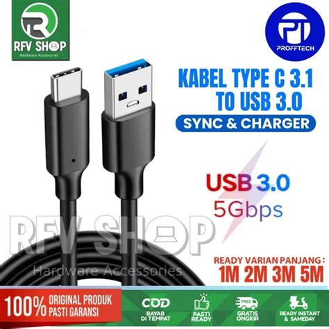 Jual Kabel Usb Type C To Usb A Data Cable Data Charger Meter Profftech