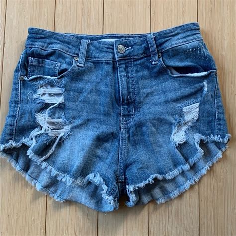 Eunina Shorts Eunina Lulu Highrise Cut Off Shorts Denim Small
