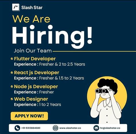 Slash Star Is Hiring Flutter Reactjs Nodejs Developers And Web Designers 2025