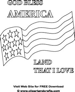 God Bless America Coloring Sheet Coloring Pages