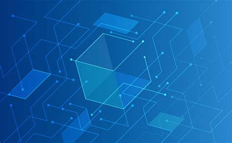 진한 파란색 배경에 추상 배경 개념 선형 및 다각형 패턴 모양입니다 그림 벡터 디자인 디지털 기술 배경 주제에 대한 스톡 벡터 아트 및 기타 이미지 Istock