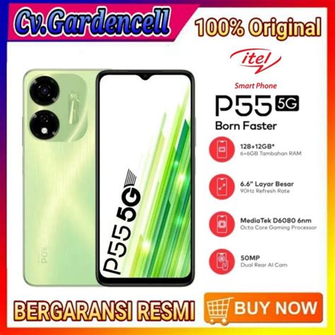 Itel P55 5G Ram 6 128gb Garansi Resmi Lazada Indonesia