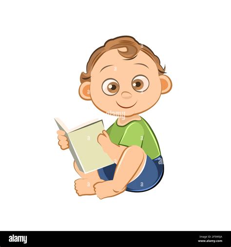 Caricatura de niño leyendo fotografías e imágenes de alta resolución