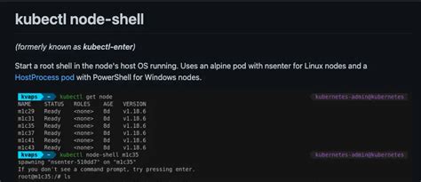 Kubectl的node Shell插件