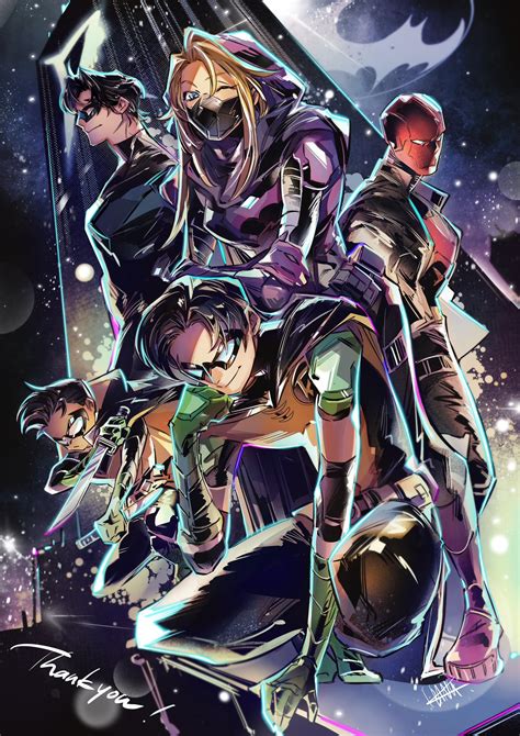 Damian Wayne Dick Grayson Jason Todd Red Hood Dc Robin Dc