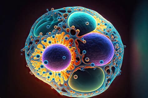 Premium Photo Cell With Two Nuclei And Membranes In Process Of Cell