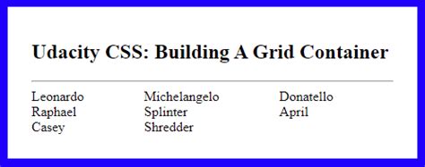 How To Build Your Own Css Grid Container Udacity