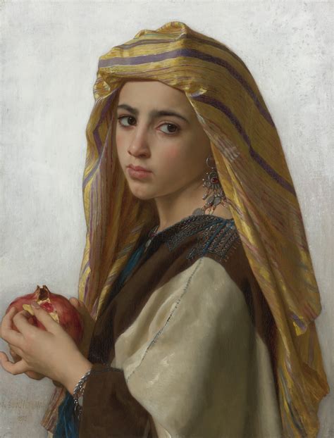 Filegirl With A Pomegranate By William Bouguereau Wikimedia Commons
