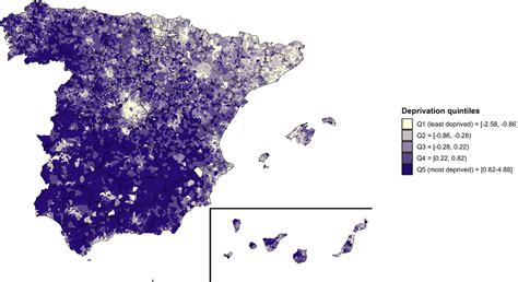 Spanish Deprivation Index Quintile By Census Tract Download