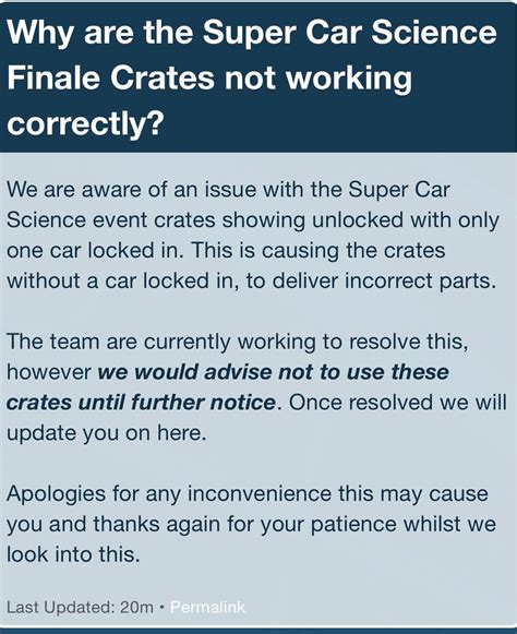 Issue With The Super Car Science Event Crates Rcsrracing2