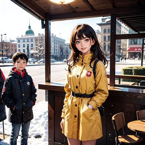 Premium Ai Image Portrait Of A Girl In A Restaurant