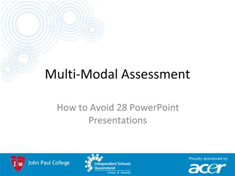 Ppt Multi Modal Assessment Powerpoint Presentation Free Download
