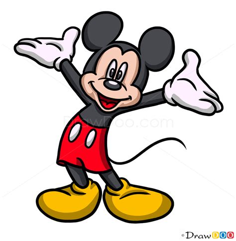 How To Draw Mickey Mouse Cartoon Characters How To Draw Drawing Ideas Draw Something