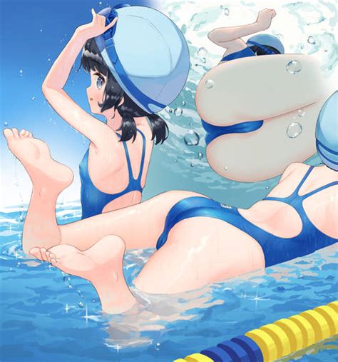 競泳水着ちゃん 巻貝skeb