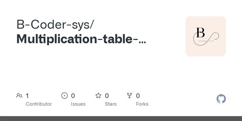 Github B Coder Sysmultiplication Table Using C
