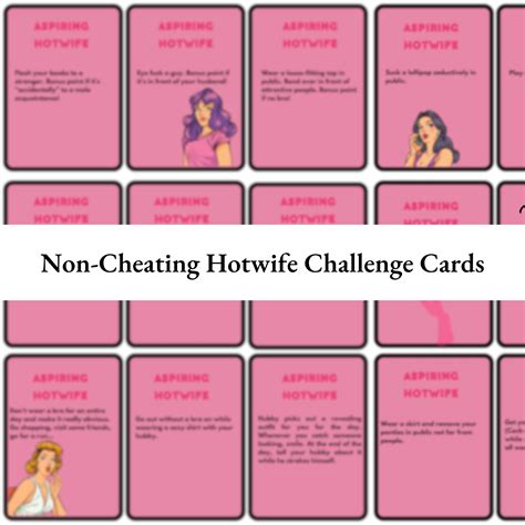 Aspiring Hotwife Challenge Cards Beginner Hotwife Dares Game