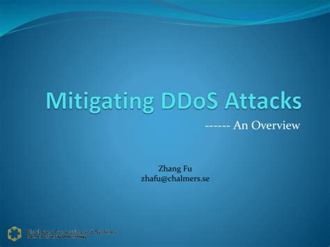 Mitigating Ddos Attacks