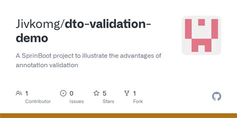 Github Jivkomgdto Validation Demo A Sprinboot Project To Illustrate The Advantages Of