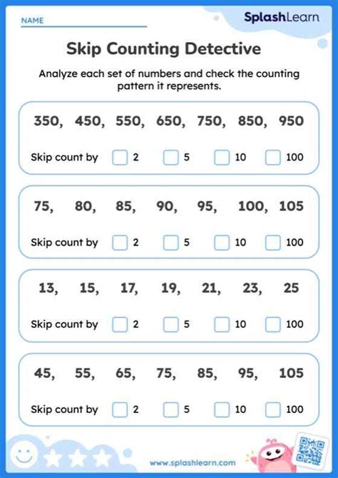 Identify The Skip Counting Math Worksheets Splashlearn