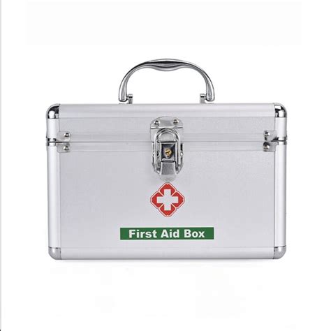 응급 처치 키트 3 층 가정용 알루미늄 합금 응급 상자 키트 약품 캐비닛 잠금 가방 보관 운반 손잡이 케이스비상 키트 Aliexpress