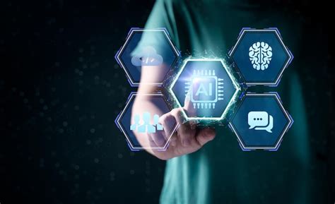 Premium Photo Woman Hands Working On Computer And Data Theme Hologram