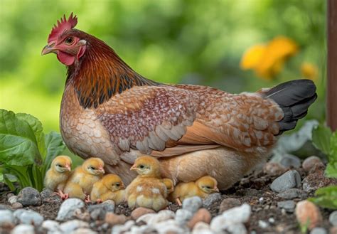 A Hen With Her Chicks Nestled Safely Under Her Wings Illustrating The