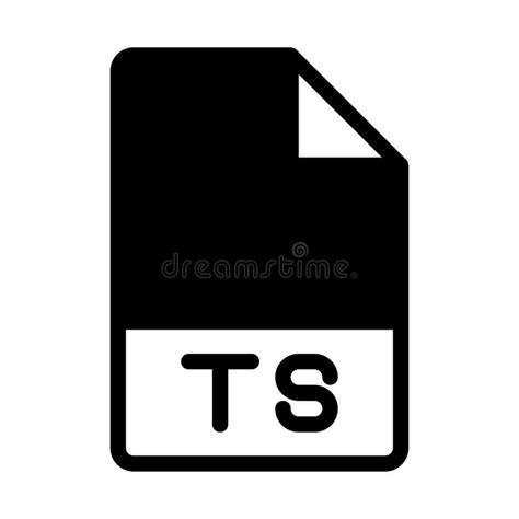Ts File Format Icons Files Type Symbol Document Icon With A Black