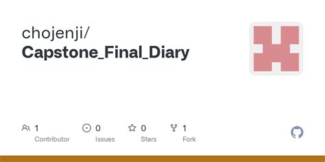 Github Chojenjicapstonefinaldiary