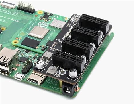 Плата Waveshare Pcie Packet Switch 4p добавляет четыре слота Pcie X1 в Raspberry Pi Cm4 Io