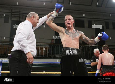 Lee Markham Black Shorts Defeats Aaron Fox In A Light Middleweight