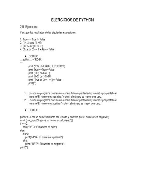 Pdf Ejercicios De Python Dokumentips