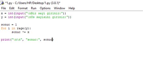 Python Programlama Genel Kod Evreni