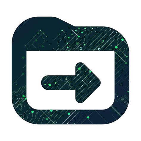 Premium Photo Move To Folder Icon Green Technology Texture
