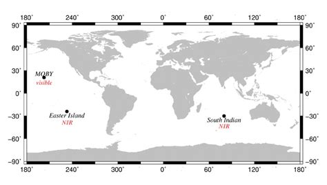 The Current Obpg Vicarious Calibration Sites Download Scientific Diagram