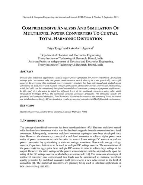 A Overlapping Carrier Based Spwm For A 5 Level Cascaded H Bridge Multilevel Inverter Pdf