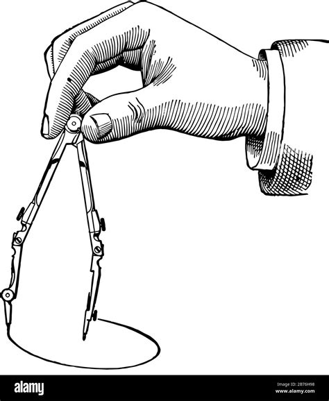 Compasses Drawing Stock Vector Images Alamy