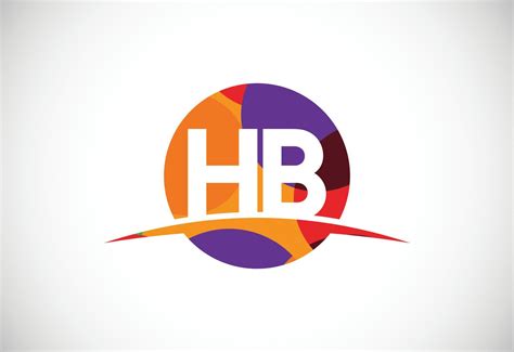 Colorful Letter H B Logo Design Vector Modern Logo For Business Company Visual Identity In Low