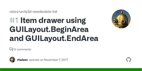 Item Drawer Using Guilayout Beginarea And Guilayout Endarea Issue Rotorz Unity D