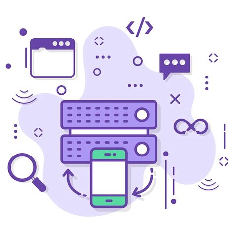 Premium Vector Remote Server Stock Illustartion Rdp Server Access