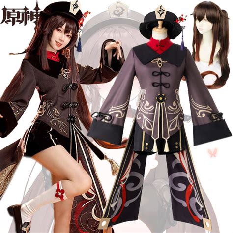 Genshin Impact Hutao Cosplay Costume Anime Game Hu Tao Uniform Sets