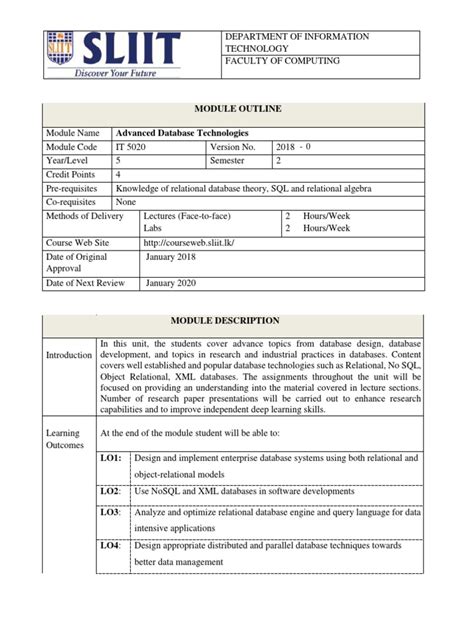 Advanced Database Technologies An In Depth Exploration Of Relational Object Relational Nosql
