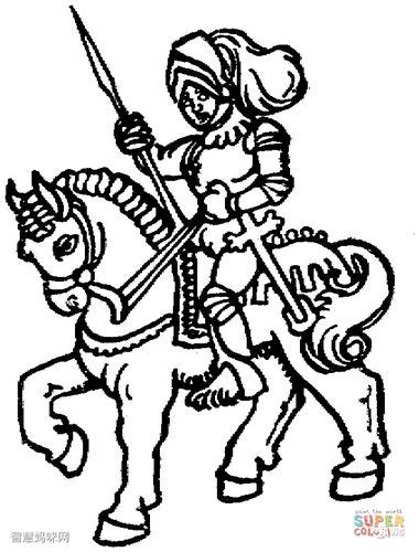 欧洲骑士简笔画 简笔画图片大全 普车都
