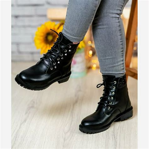 خرید و قیمت نیمبوت هرمی لژدار شیک زنانه دخترانه نیم بوت پوتین کفش چکمه