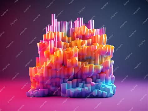 Premium Ai Image Geometric 3d Threedimensional Art Background Map