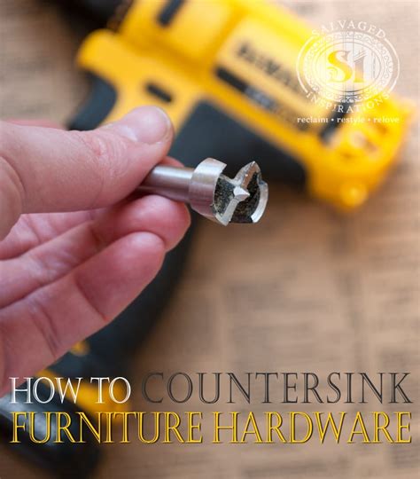 Quick Tip Tuesday How To Countersink Your Furniture Hardware Salvaged Inspirations