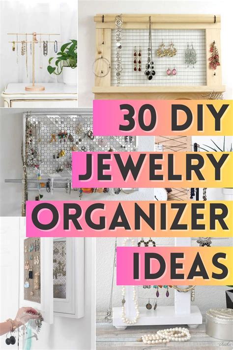 30 Diy Jewelry Organizers Jewelry Organizer Diy Wall Jewelry Storage