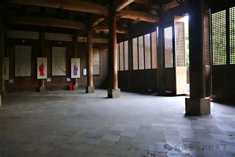 呈坎古镇罗东舒祠祠堂彩绘建筑