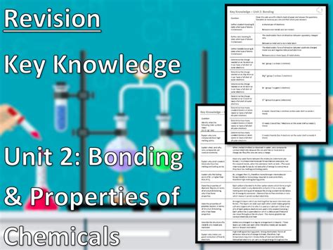 Chemistry Unit 2 Bonding And Properties Key Knowledge Revision Teaching Resources